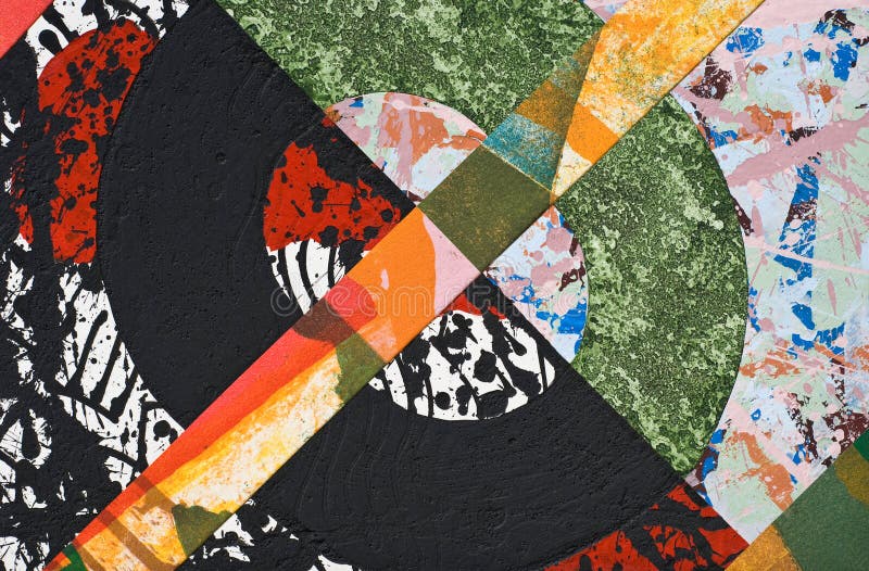 Hand Painted Paper Collage stock illustration. Illustration of artwork ...