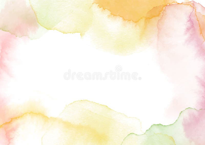Hand Painted Pastel Coloured Watercolour Frame Background Stock Vector ...