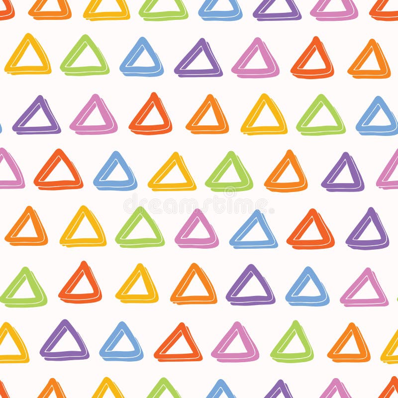 Rainbow Triangles Geometric Background Stock Illustration ...