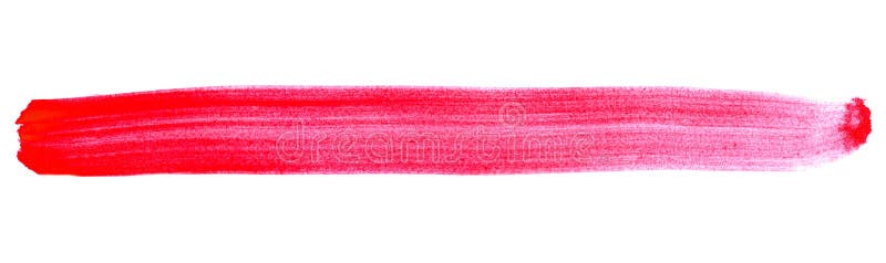 Hand Painted Red Brush Stripe Stock Image - Image of pencil, drawing ...