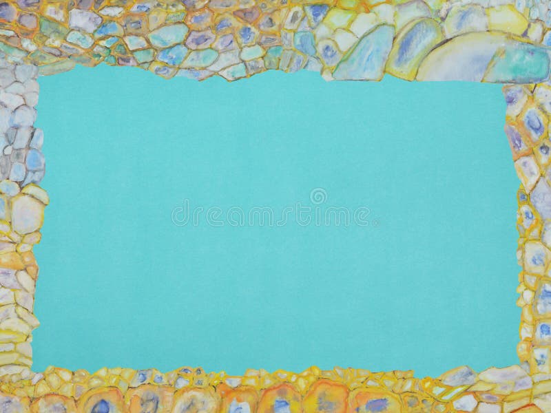 Hand Painted Reptile Scale Frame with Copy Space for Your Design Stock ...