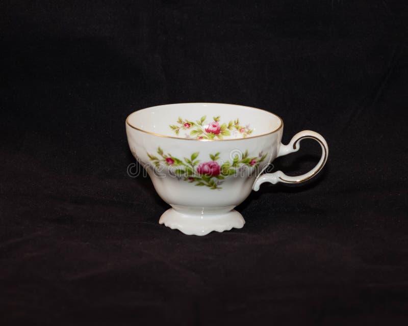 Hand Painted Rose Pattern China Tea Cup Stock Photo - Image of teacup ...