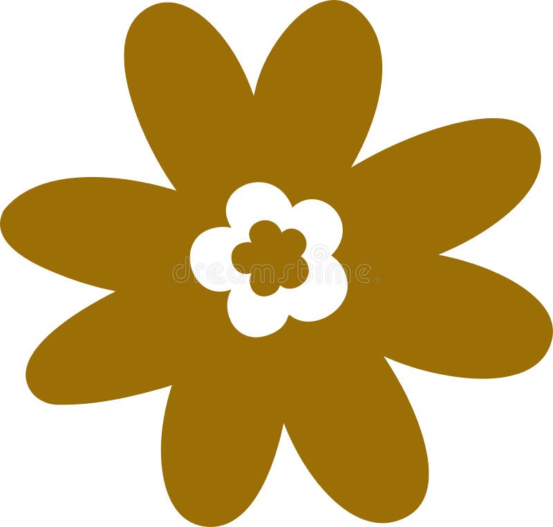 Hand-painted Simple Flower Shape Variation Set.ai Stock Illustration ...