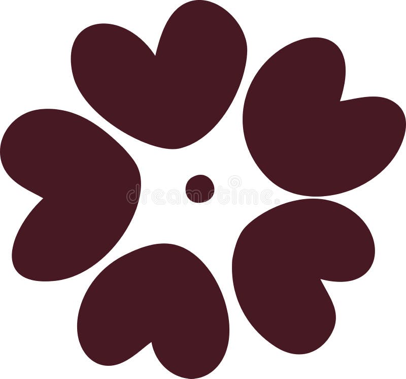 Hand-painted Simple Flower Shape Variation Set.ai Stock Illustration ...