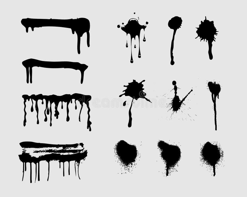 Spray Paint Drips Lines Stock Illustrations – 226 Spray Paint Drips ...