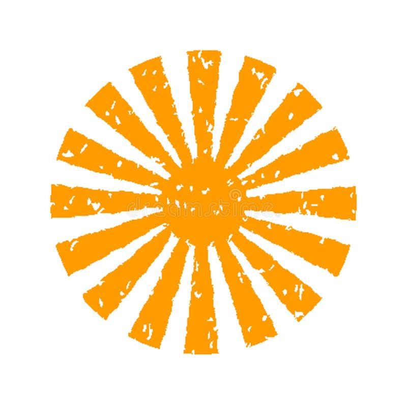 Hand Painted Sun Symbol, Hand Drawn with Crayon Stock Vector ...