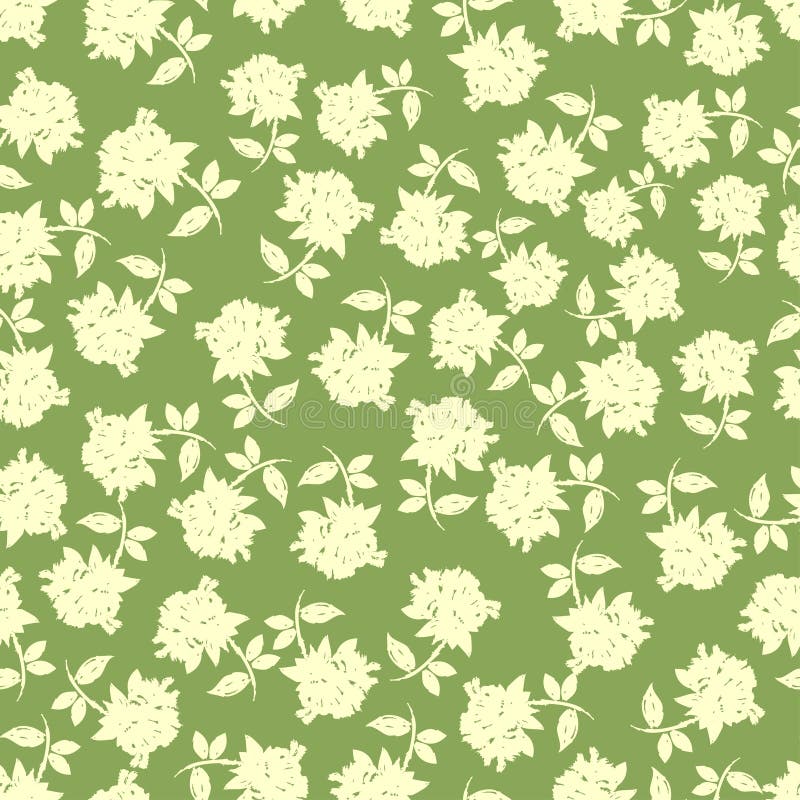 Sunny Flowers Seamless Pattern Stock Vector - Illustration of chintz ...