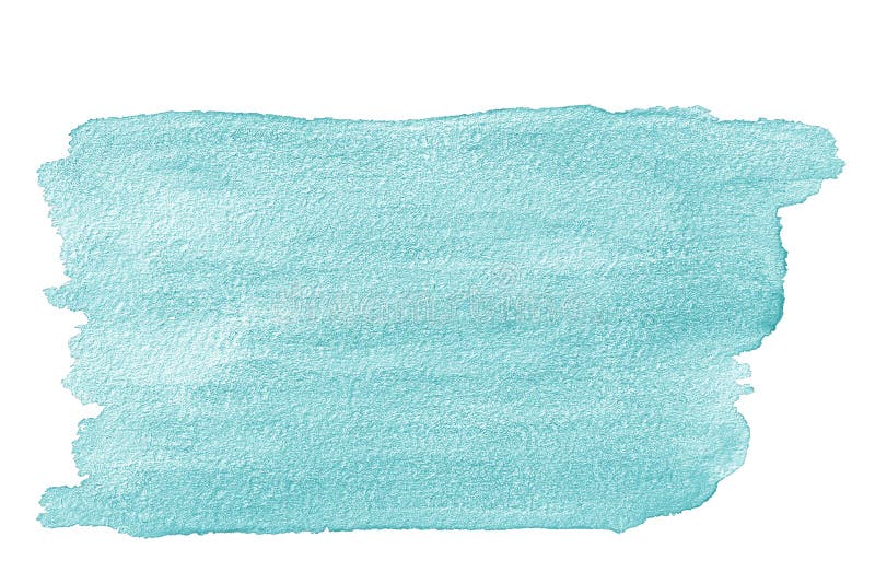 Hand Painted Turquoise Watercolor Background Stock Illustration ...