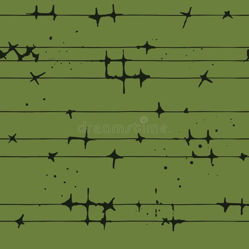 Hand Painted Uneven Lines Repeat Pattern. Stock Vector - Illustration ...