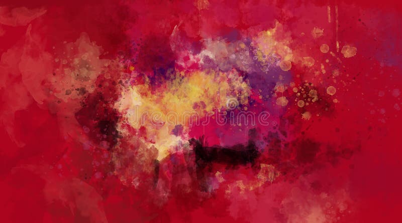 Abstract Red and Violet Watercolor Background. Bright Multi Colored ...