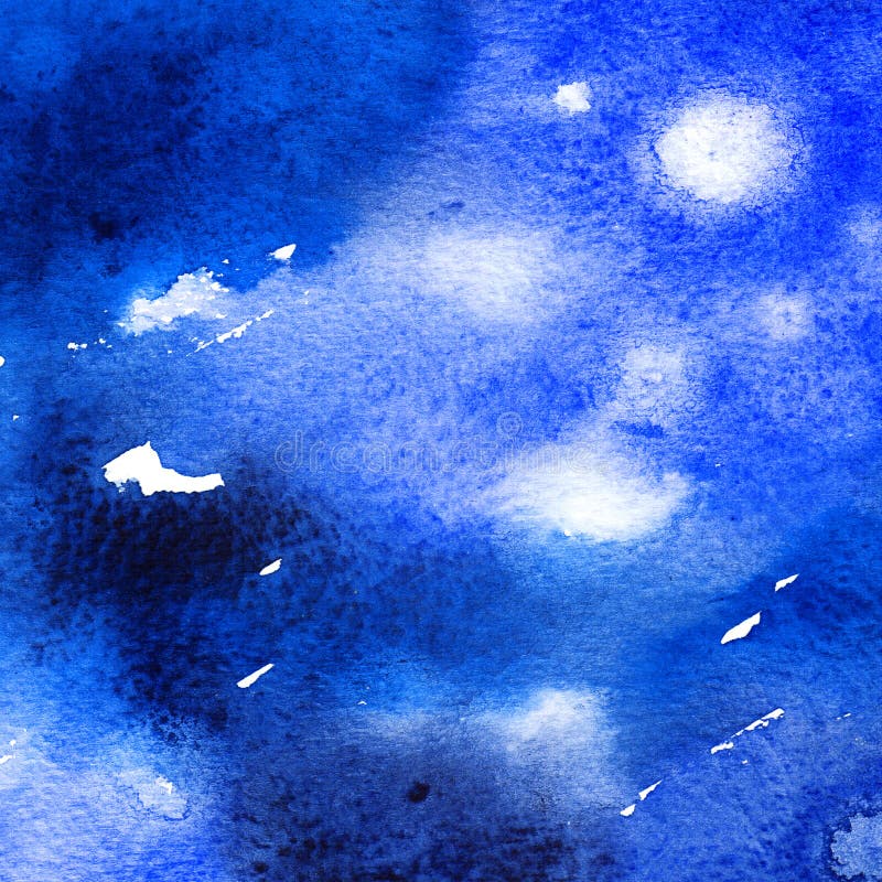 Hand Painted Watercolor Blue Texture, Abstract Background Stock ...