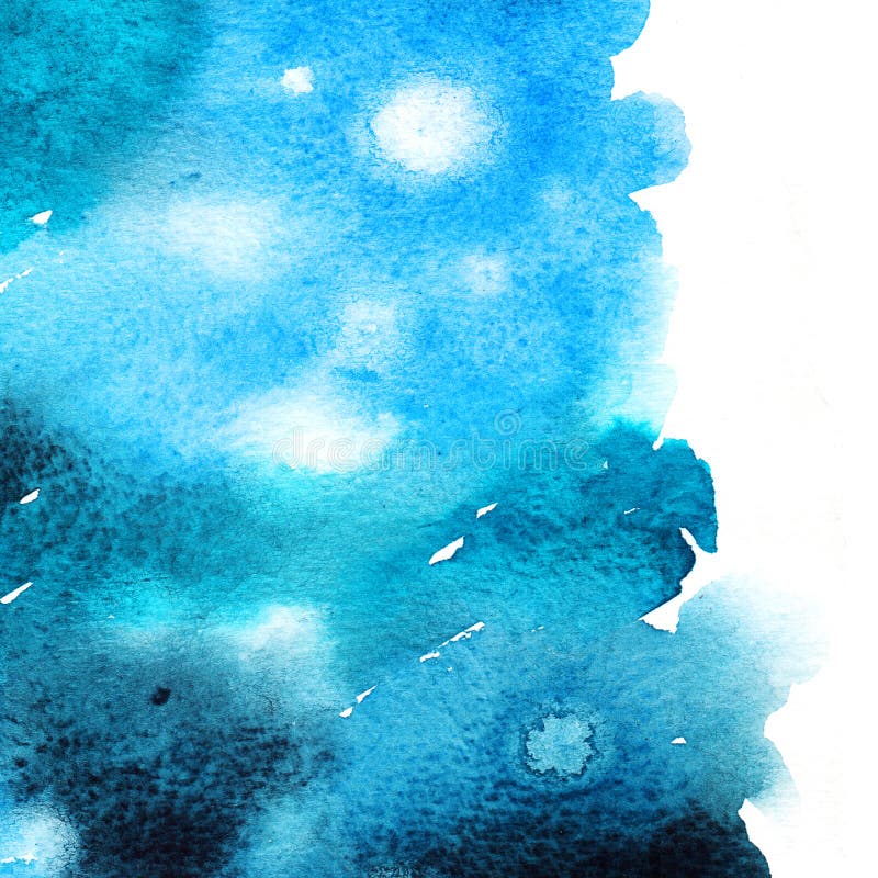 Hand Painted Watercolor Blue Texture Stock Illustration - Illustration ...
