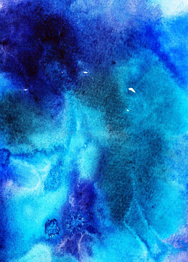 Hand Painted Watercolor Blue Texture, Abstract Background Stock ...