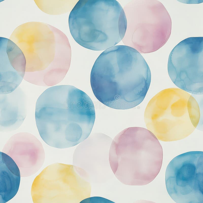 A Hand-painted Watercolor Bubble Pattern, Where Soft Translucent ...