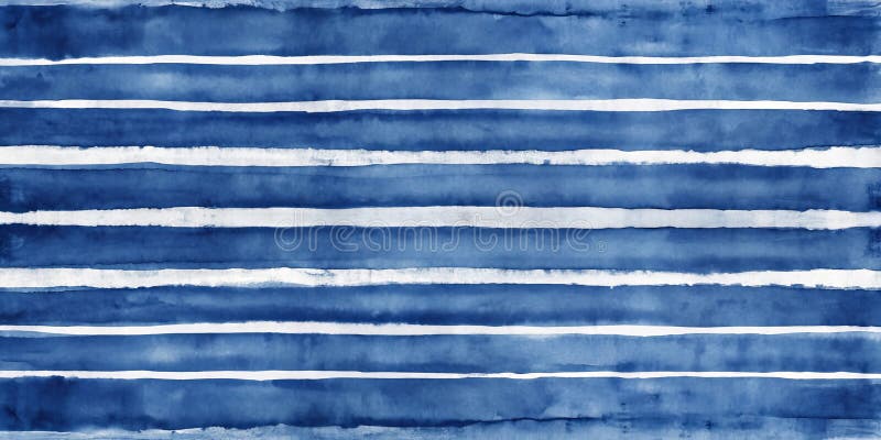 Hand-painted Watercolor Indigo Stripes Texture Background for Design ...