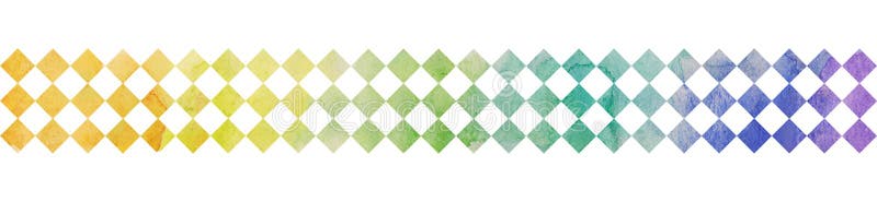 Hand Painted Watercolor Multicolored Geometrical Diamond Shaped Tile ...