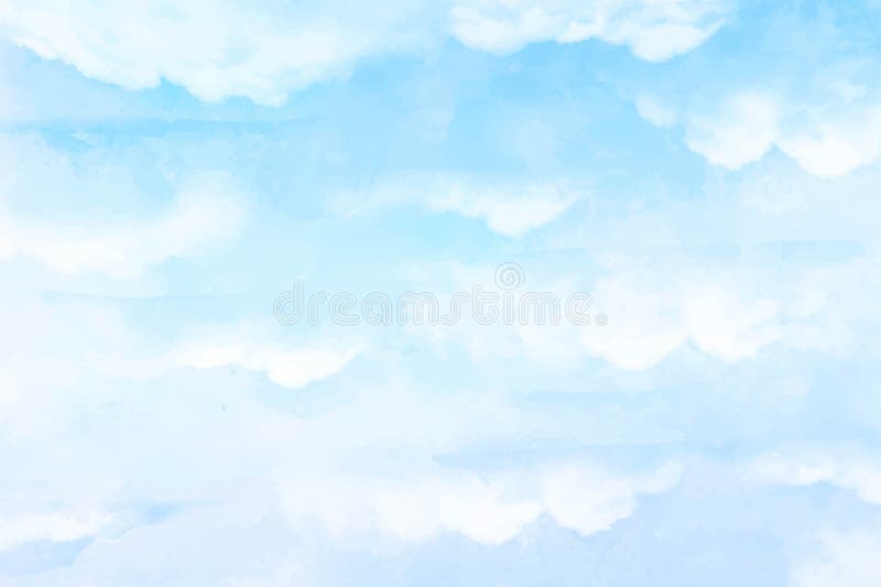 Hand Painted Watercolor Pastel Sky Background Vector Design Stock ...