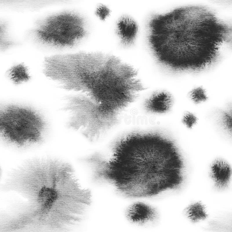 Hand Painted Watercolor Spots Texture, Abstract Seamless Pattern Stock ...