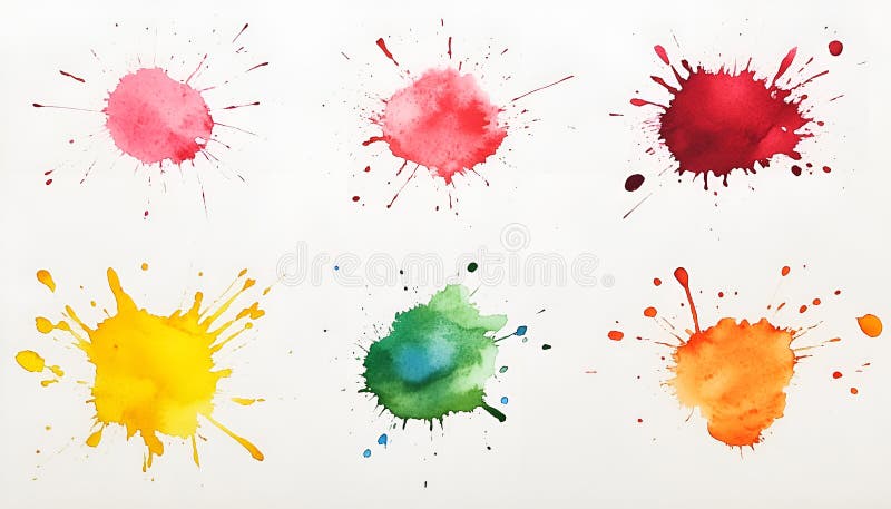 Hand Painted Watercolor Texture Blob Splash Splotch Stock Image - Image ...