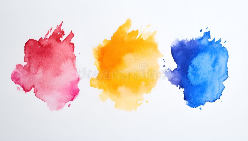 Hand Painted Watercolor Texture Blob Splash Splotch Stock Image - Image ...