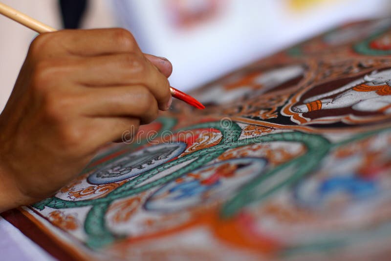 Asiatic textile stock image. Image of golden, decor, centre - 27986917