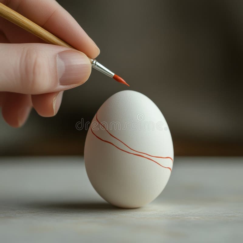 Hand Painting White Egg Red Lines Stock Photos - Free & Royalty-Free ...