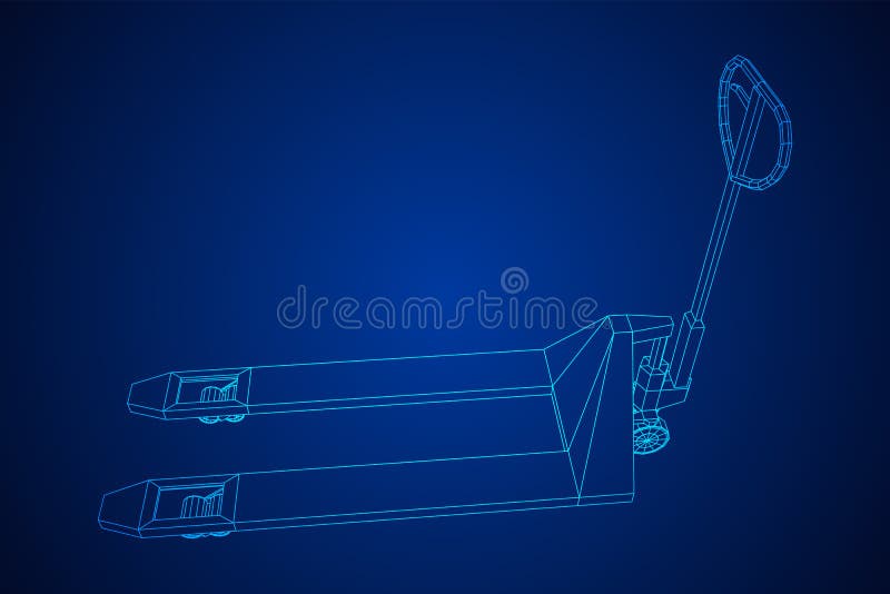 Hand Pallet Jack Lift. Manual Forklift Stock Vector - Illustration of ...