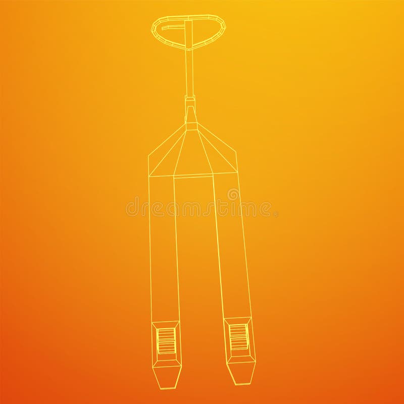 Hand Pallet Jack Lift. Manual Forklift. Stock Vector - Illustration of ...