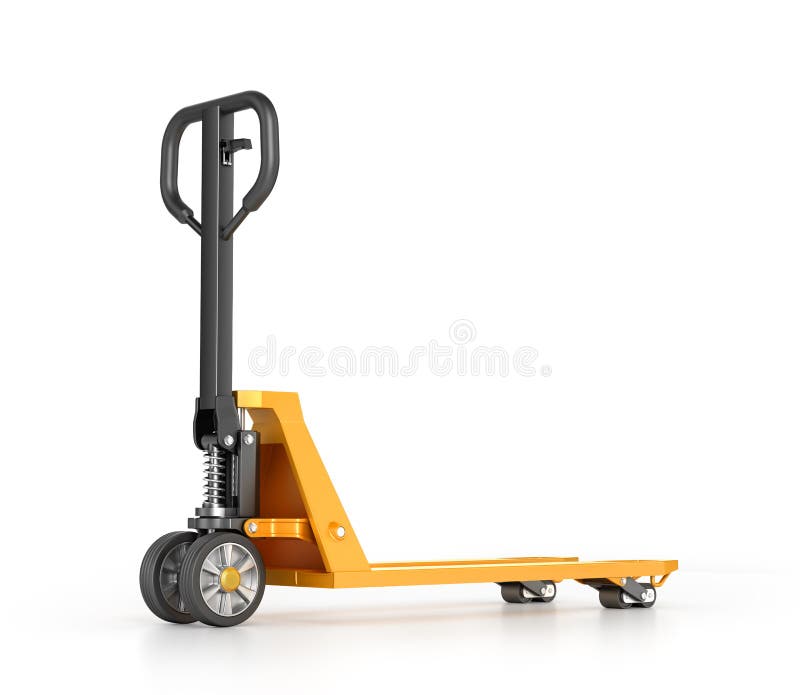 Hand Pallet Truck. Manual Forklift Stock Illustration - Illustration of ...