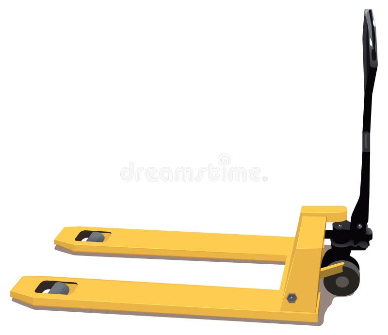 Hand Pallet Truck Tool for Loading and Unloading Operations Isolated on ...