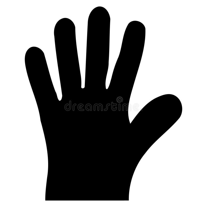 Hand Palm Flat Icon Symbol stock vector. Illustration of isolated ...