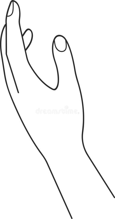 Hand Palm Outline stock vector. Illustration of design - 304478154
