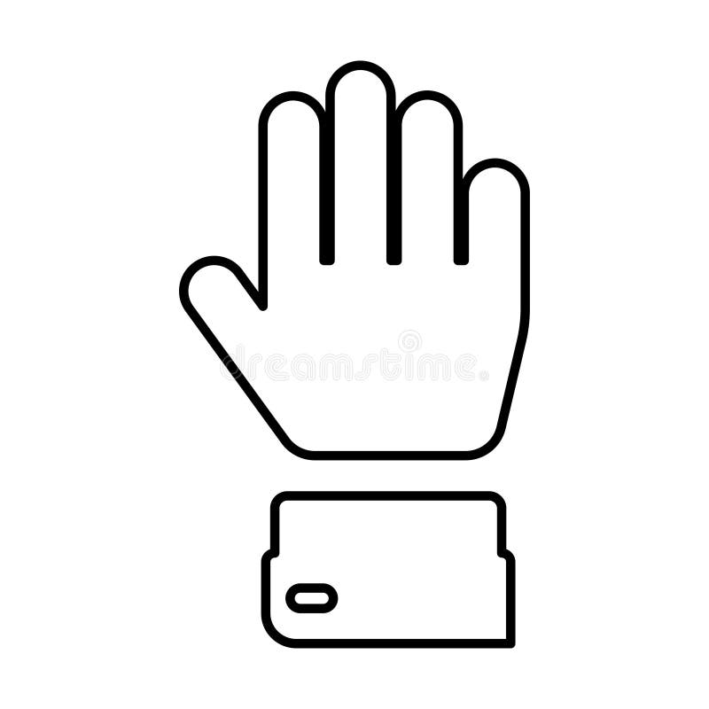 Hand Paper Icon stock vector. Illustration of hand, sign - 257538345