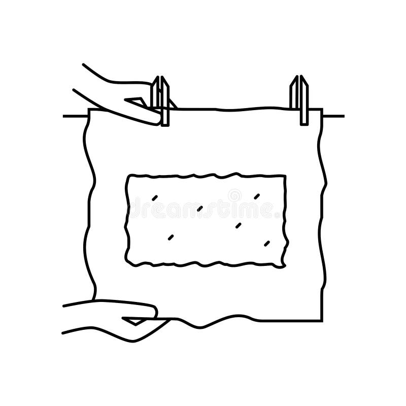 Hand Paper Making Process Icon Set Vector Stock Vector - Illustration ...