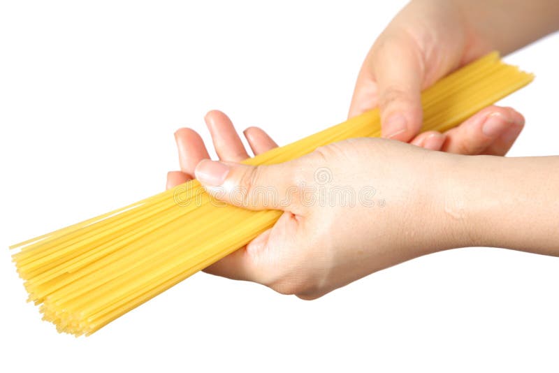 Hand with pasta stock photo. Image of isolated, ideas - 44417286