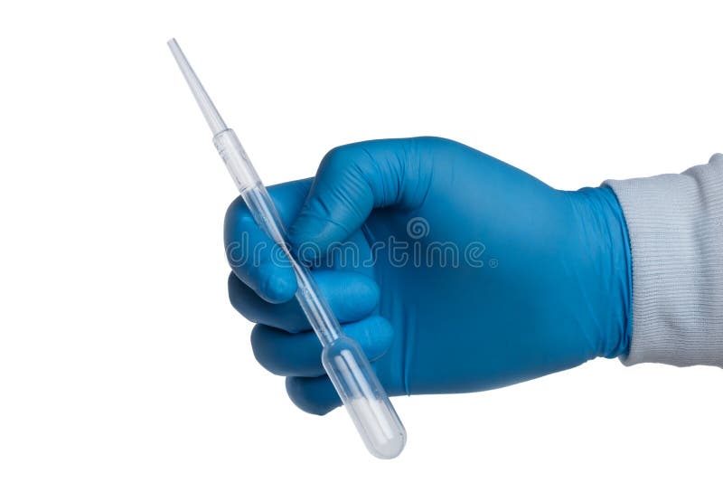 Hand with Pipette Dropping Sample into Culture Medium Tube Stock Image ...