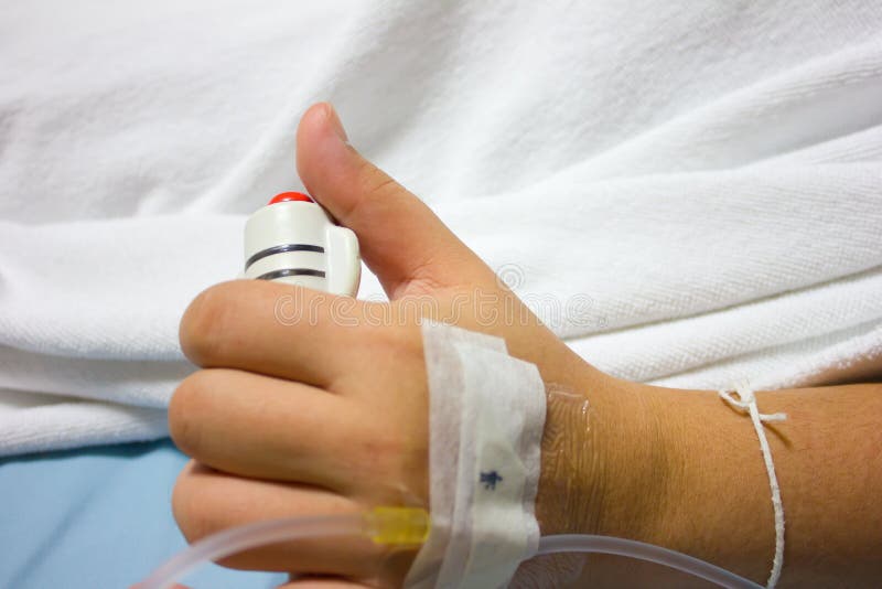 The Hand of a Patient in Hospital Holding a Help or Assist Call Stock ...