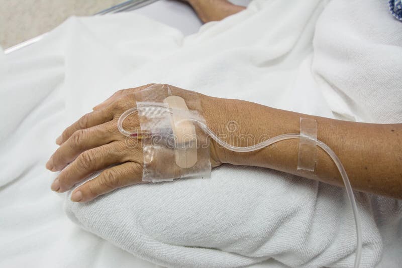 Hand of the Patient in the Hospital Stock Photo - Image of intravenous ...