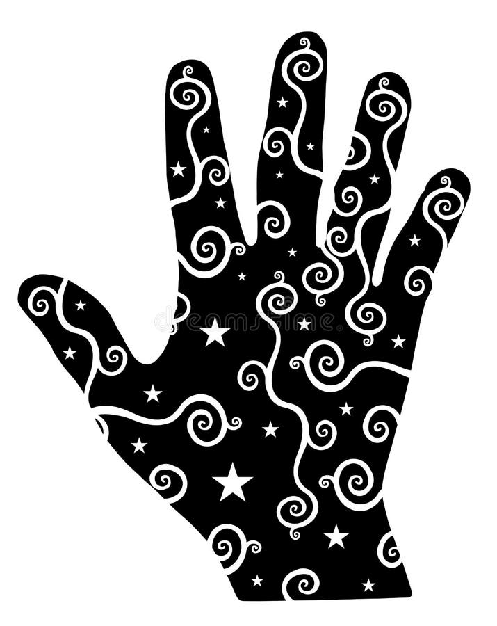 Hand Pattern stock illustration. Illustration of black - 19486467