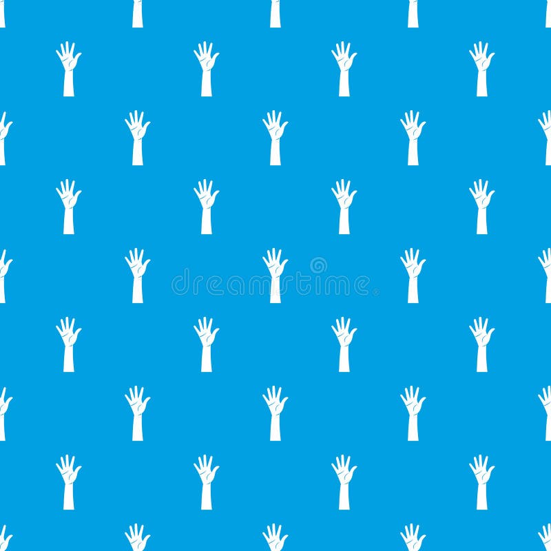 Hand pattern seamless blue stock vector. Illustration of help - 98403726