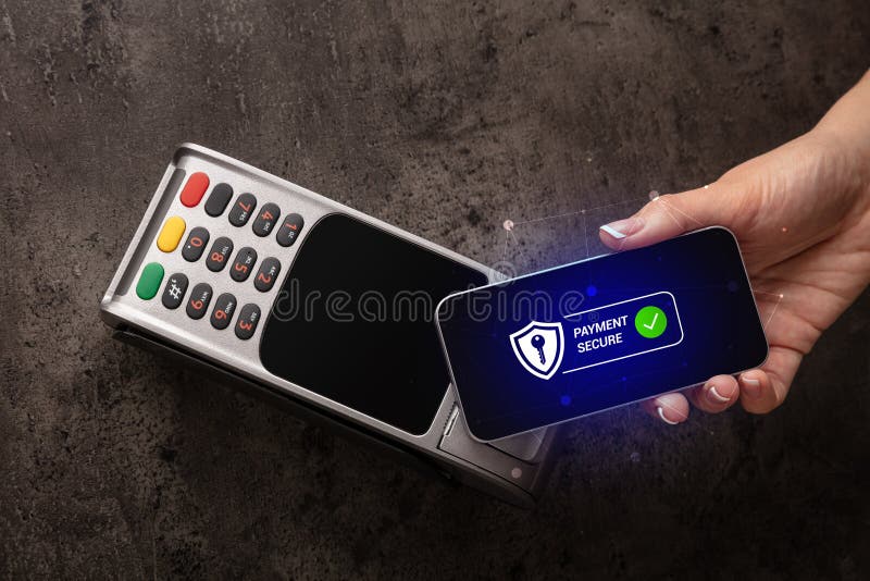 Hand Paying in Secure Payment System Stock Image - Image of market ...