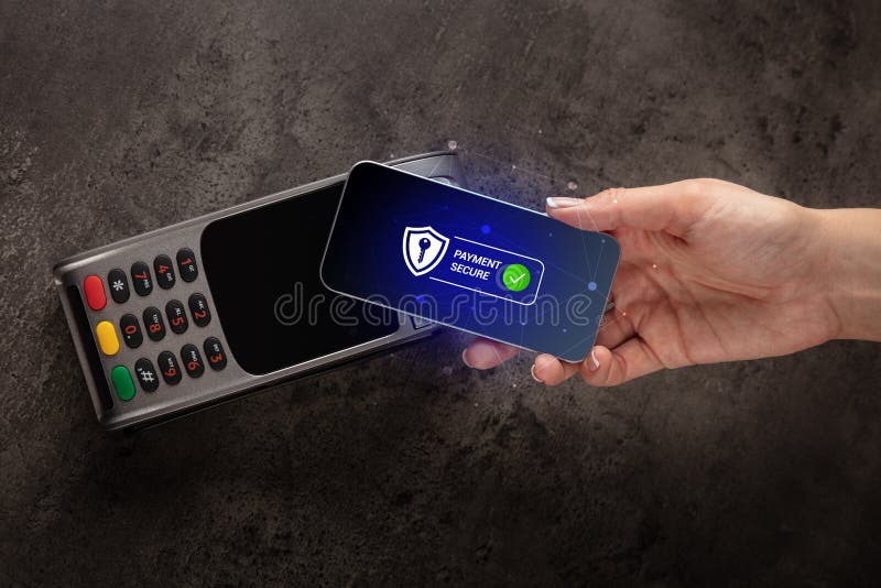 Hand Paying in Secure Payment System Stock Image - Image of financial ...