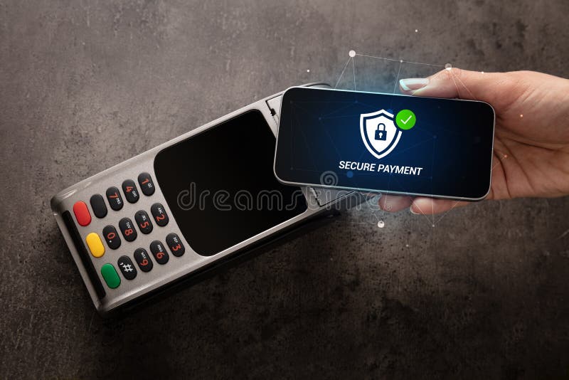 Hand Paying in Secure Payment System Stock Image - Image of payment ...