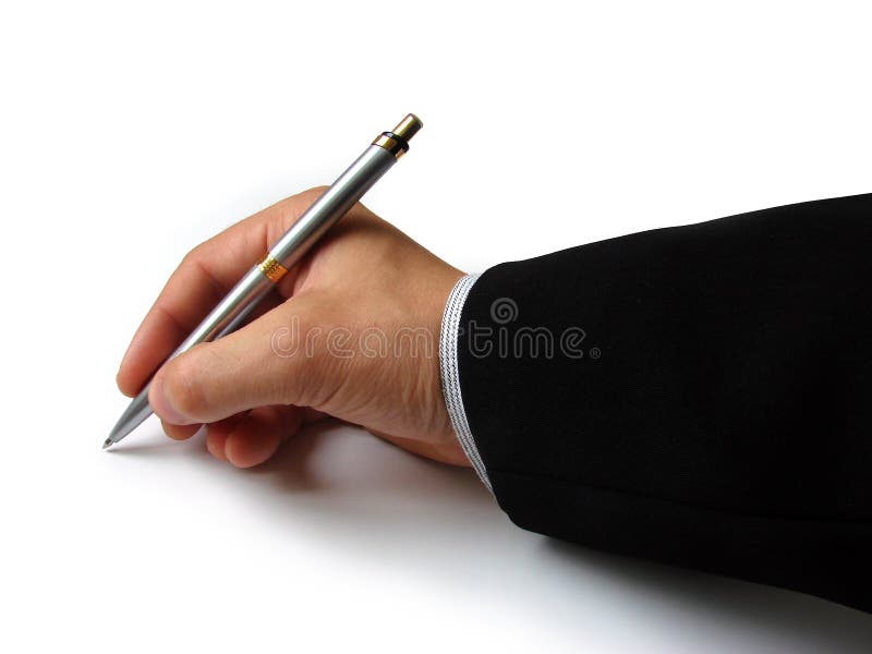 Hand with pen stock image. Image of macro, notepad, finger - 10008747