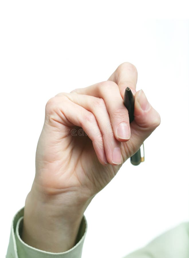 Hand with pen stock image. Image of hand, person, intelligence - 13603723