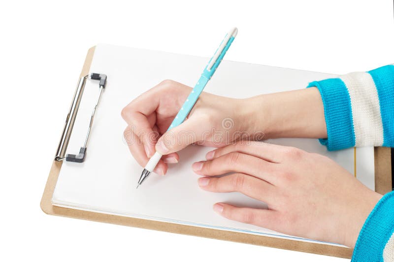Hand and pen stock image. Image of plan, education, paper - 29021899