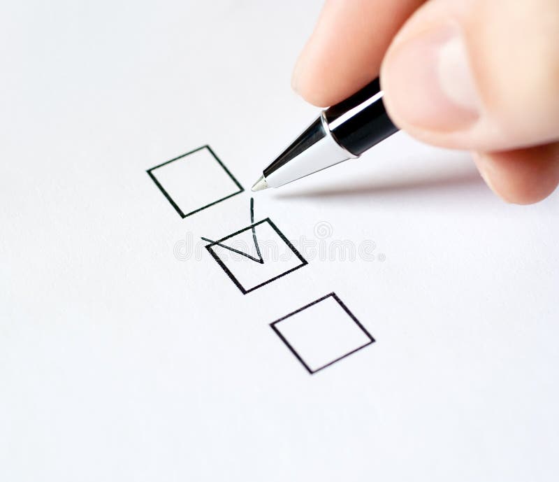 Check mark and pen stock image. Image of form, election - 11075425
