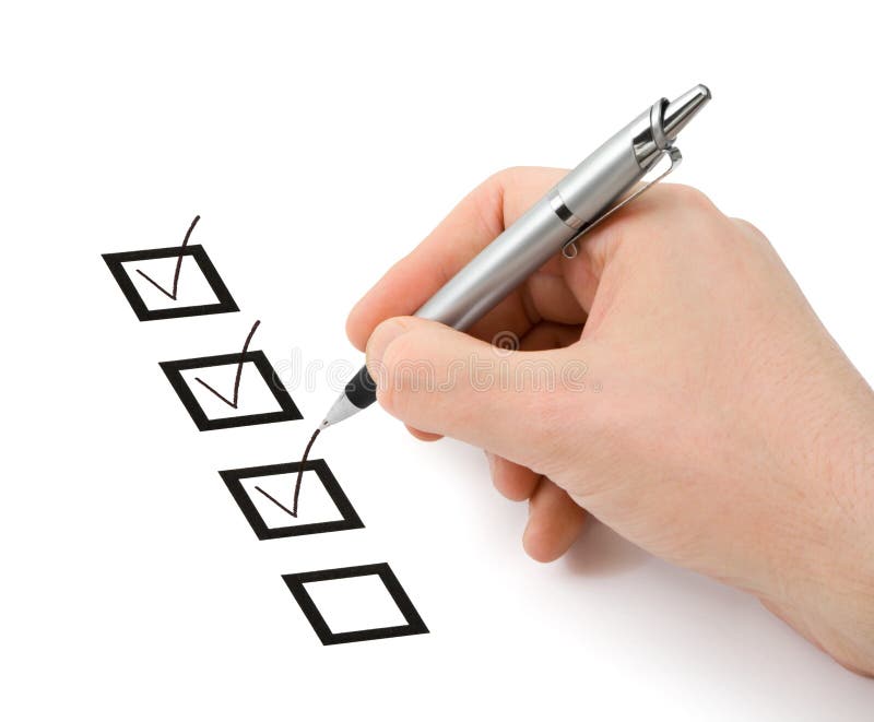 Put the Check Mark/tick in the Boxes Stock Photo - Image of lead ...