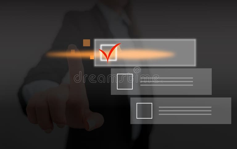 Hand Pen Check Checking Red Mark Empty Square Rectangular Shapes ...