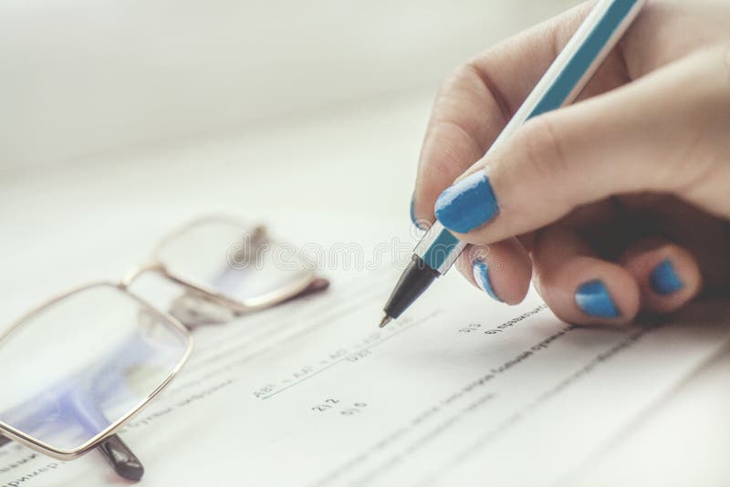 Hand with pen stock image. Image of lead, choice, mark - 39135235